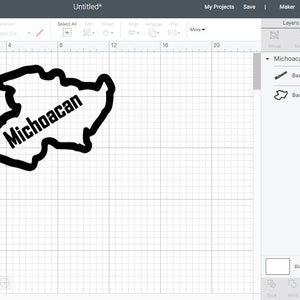 Michoacán vector SVG dxf png cricut cameo bandera de | Etsy México