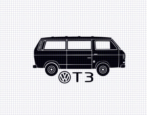 Combi Volkswagen T3 SVG dxf png cricut vintage car Kombi | Etsy