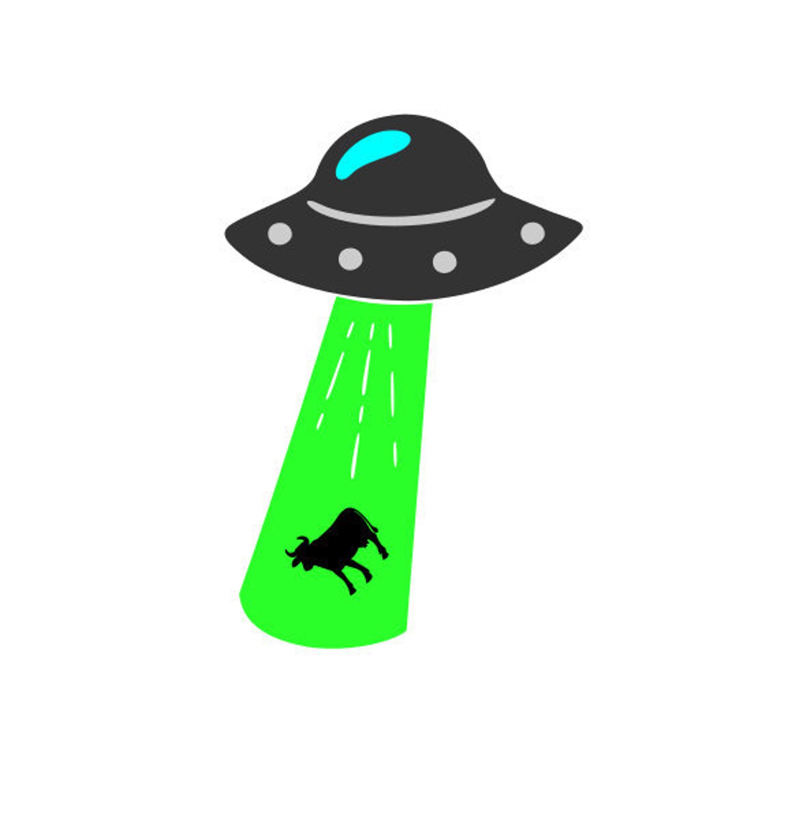Ufo Easy Design SVG Dxf Png Cricut Layered Ufo Beam - Etsy