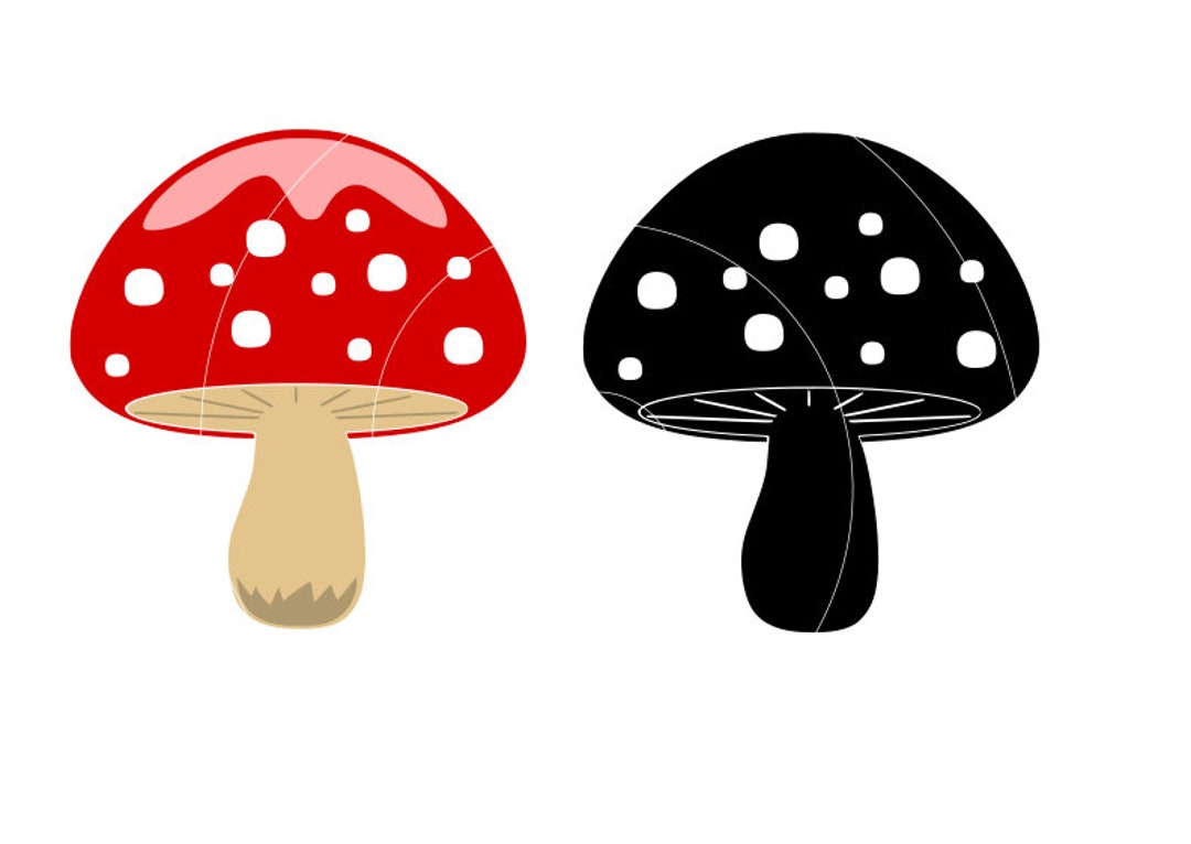 Vector de hongos, SVG, dxf, png, cricut, 2 diseños, descarga ...