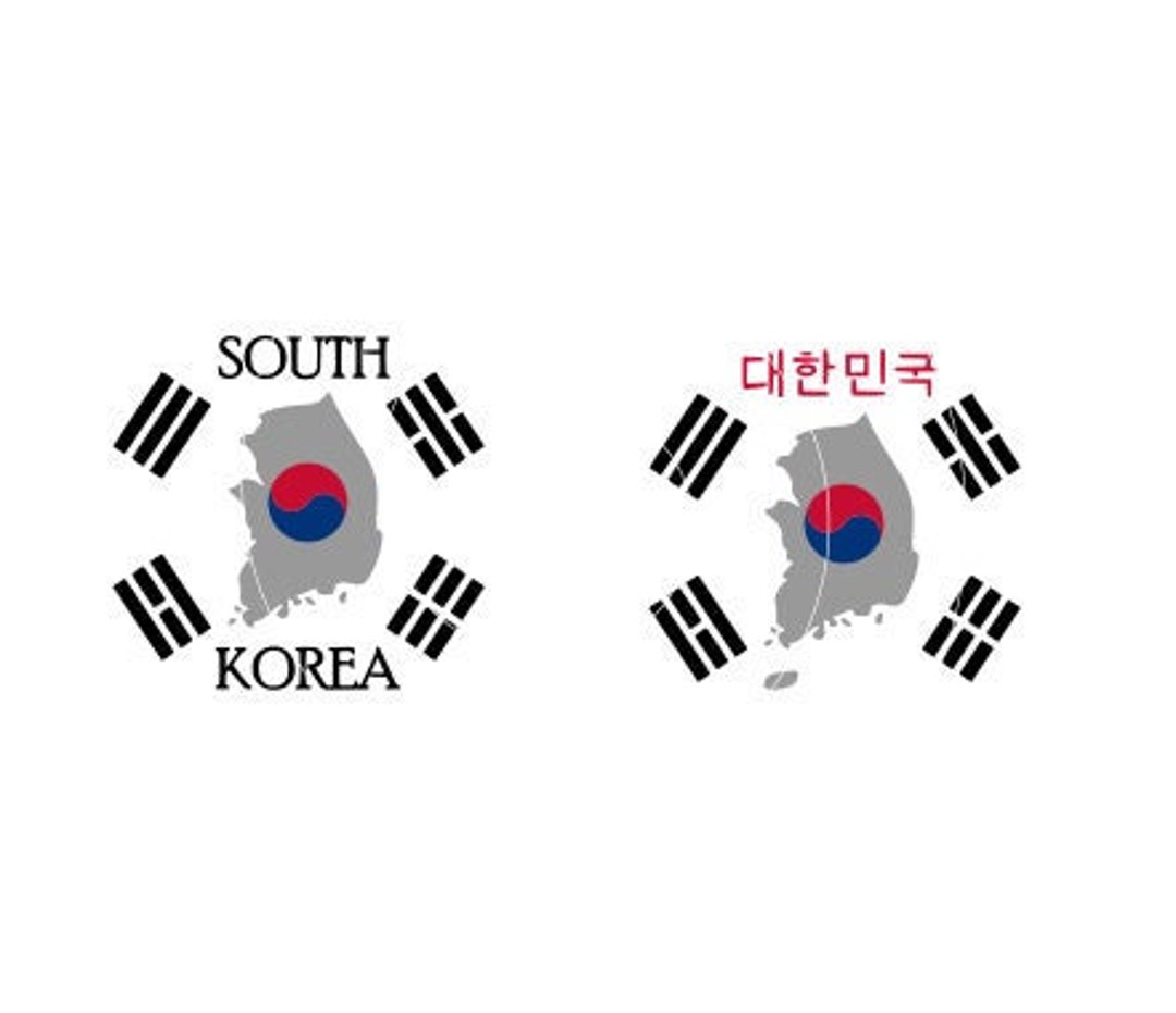 South Korea Svg, Korean Map Vector, SVG, Dxf, Png, Cricut, Cameo ...
