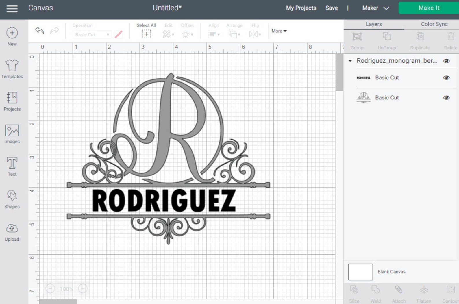 Rodriguez Last Name Split Monogram SVG DXF PNG Can Be Used - Etsy