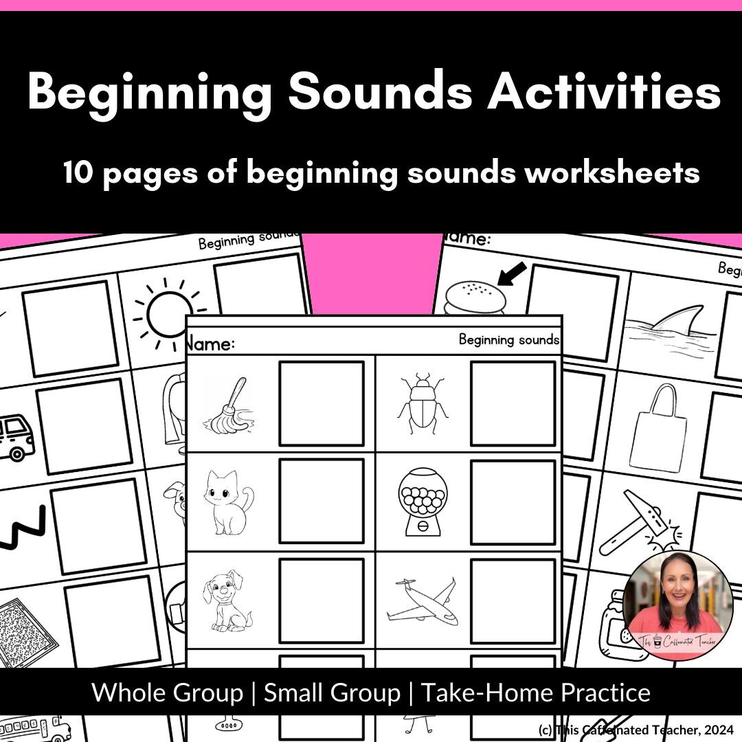 Beginning Sounds Activities | Worksheets | Printables | Kindergarten ...
