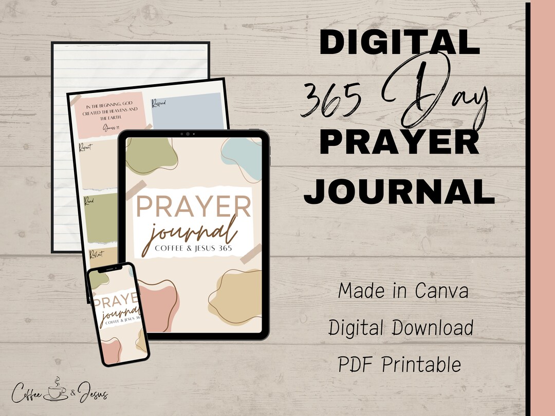 365 Day Prayer Journal, Undated Prayer Journal, Printable Digital ...