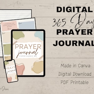 365 Day Prayer Journal: Bible Study Guide (digital Download) - Etsy