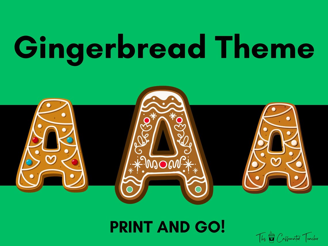 Christmas Cookie Bulletin Board Letters: Teacher Classroom Decor ...