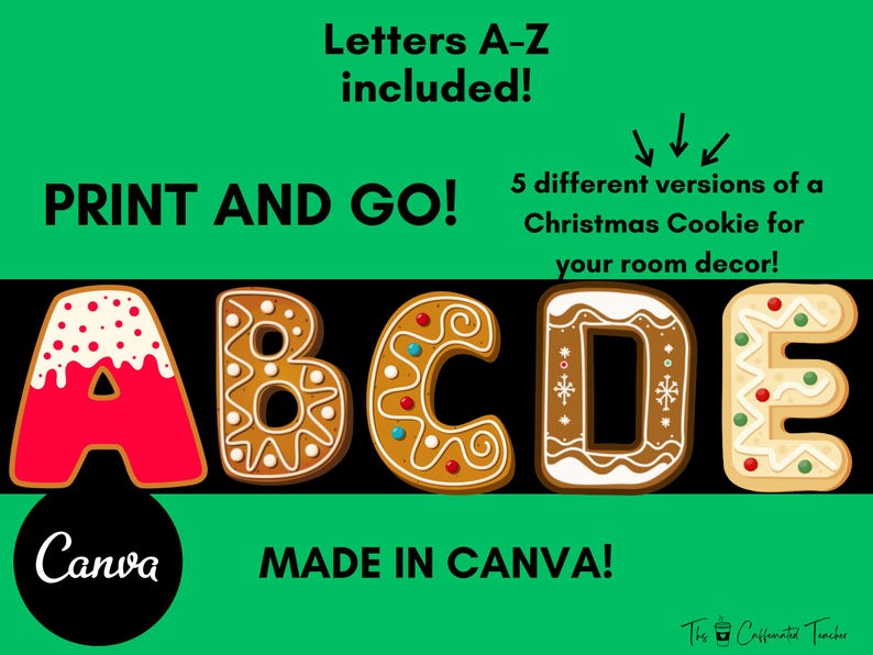 Christmas Bulletin Board Letters | Printable Letters | Ready to Use ...