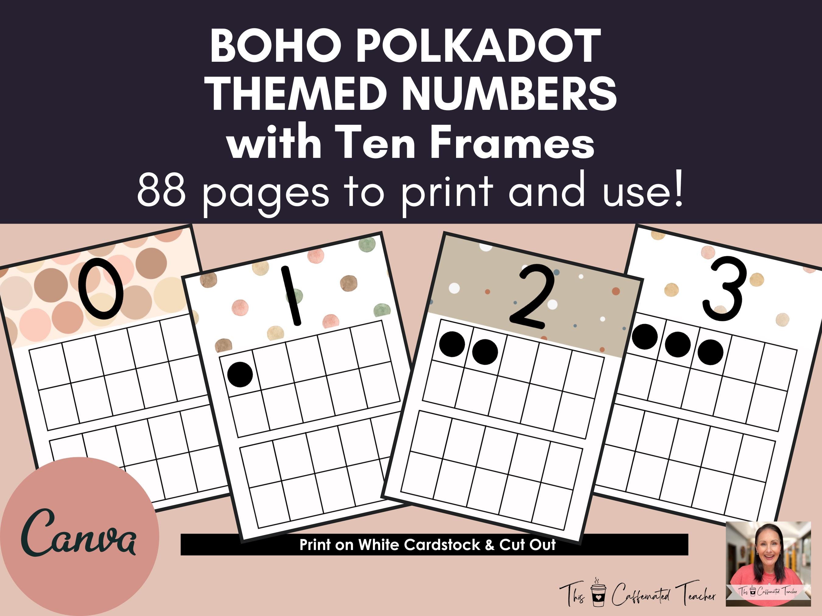 Bulletin Board Numbers | Printable Numbers With Ten Frames | Teacher ...