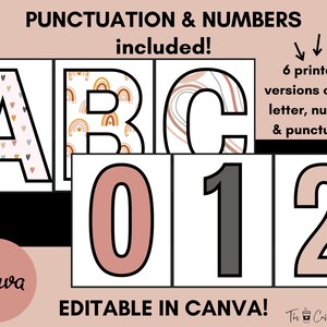 Boho Bulletin Board Letters: Printable Teacher Decor (digital Download ...