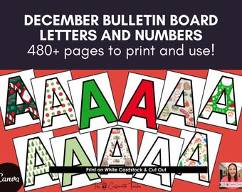 Christmas Cookie Bulletin Board Letters: Teacher Classroom Decor ...