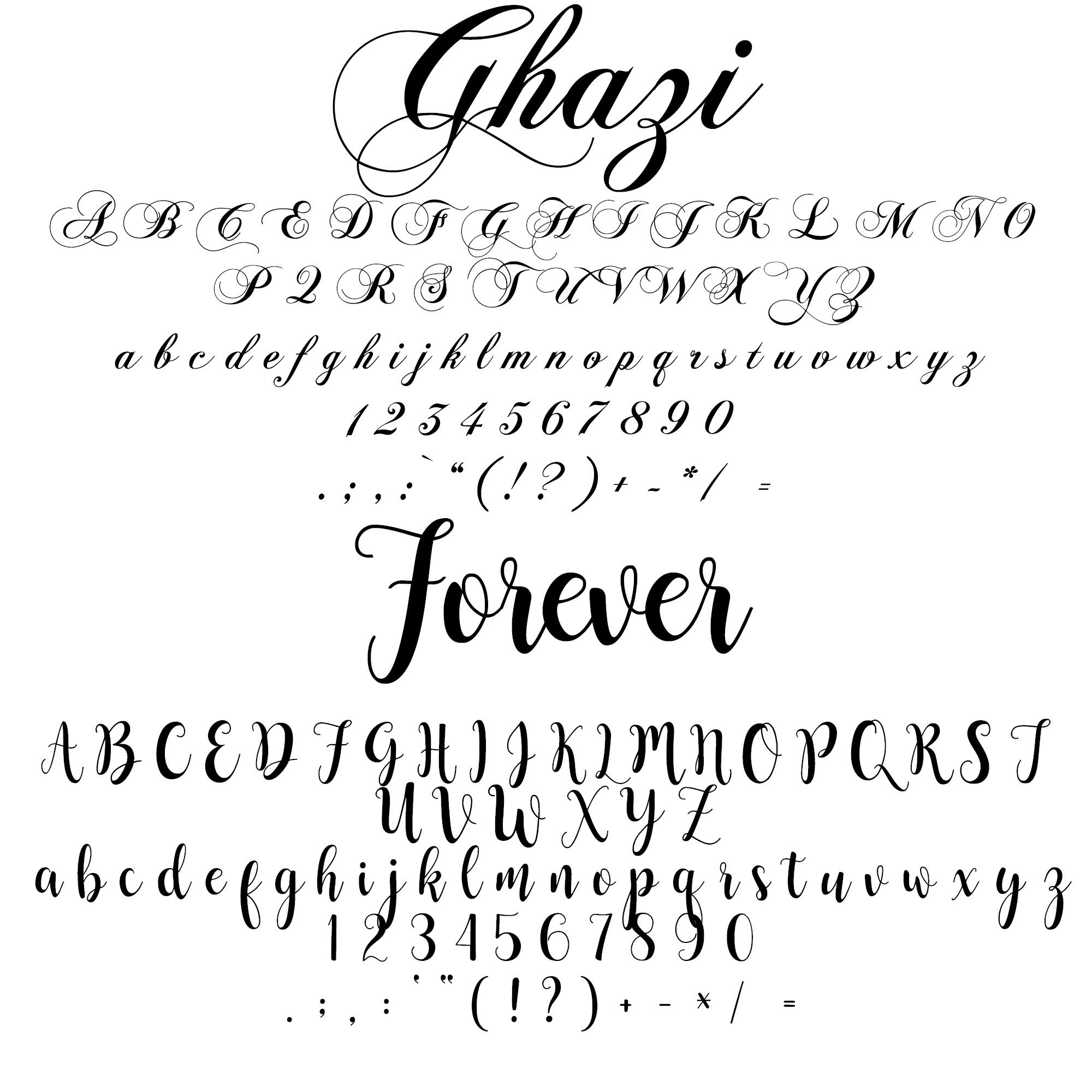 New Script Fonts