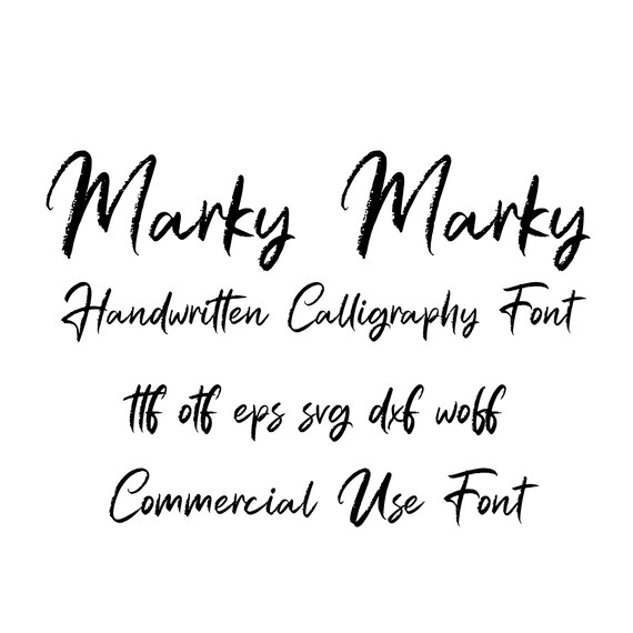 Marky Marky-handwritten Calligraphy | Etsy