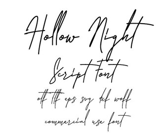 Hollow Script Font - Etsy