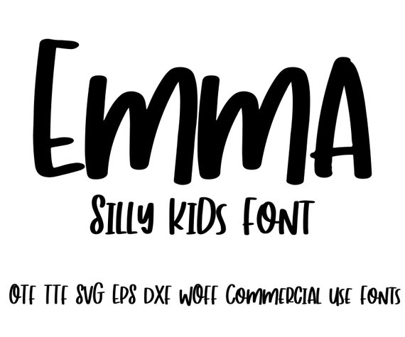 Emma-silly Kid Font otfsvgepssvgdxfwoffcricut Fontfont - Etsy