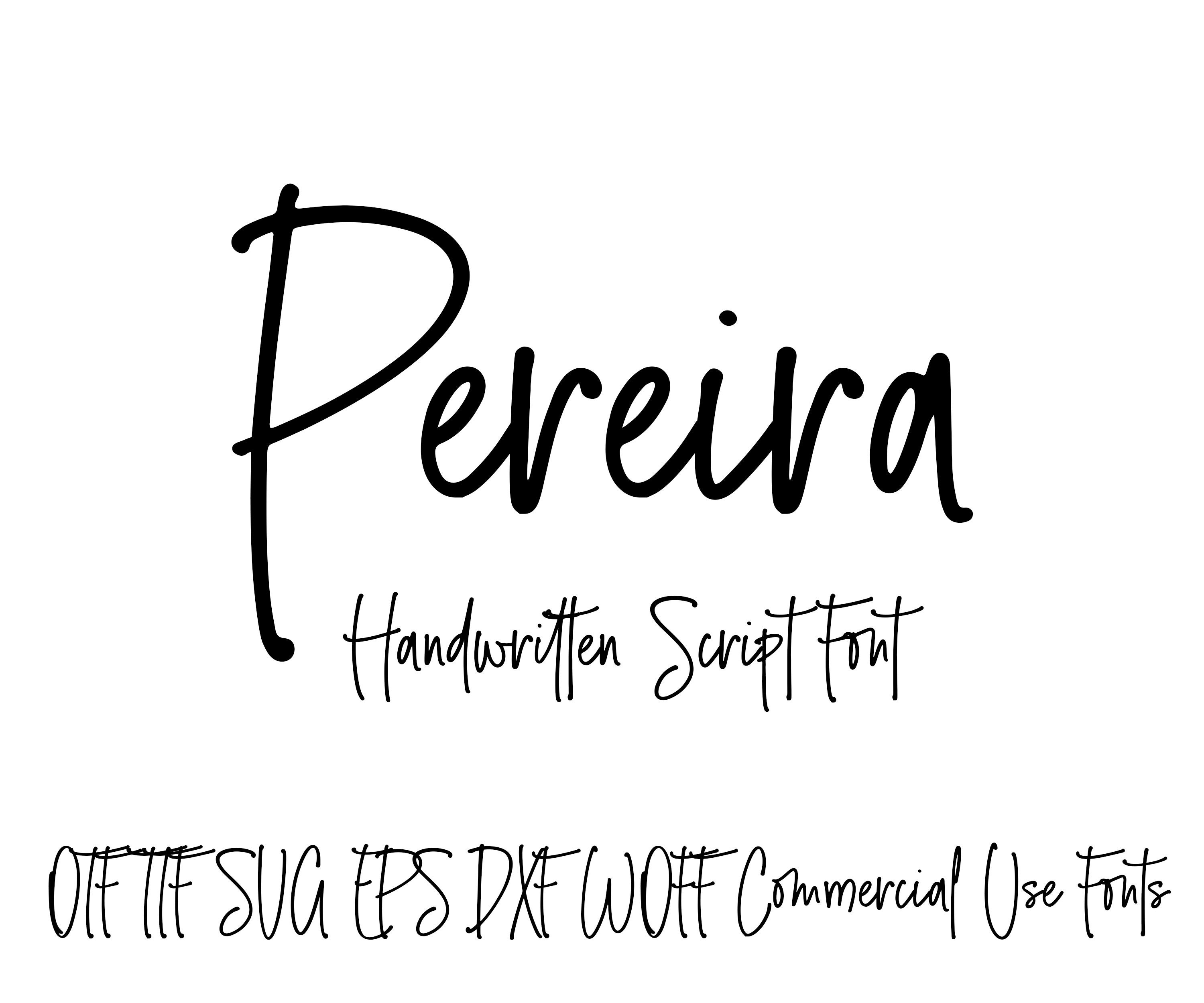 Pereira-script Font otfsvgepssvgdxfwoffcricut Fontfont - Etsy