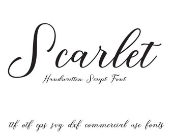 Scarlet Font - Etsy