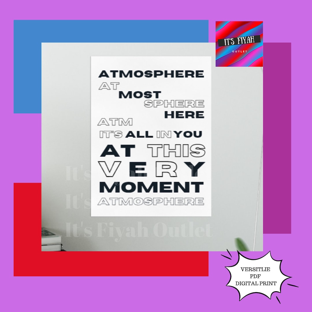 SET OF 2 Inspirational Word Posters, Printable Wall Art - Digital PDF ...