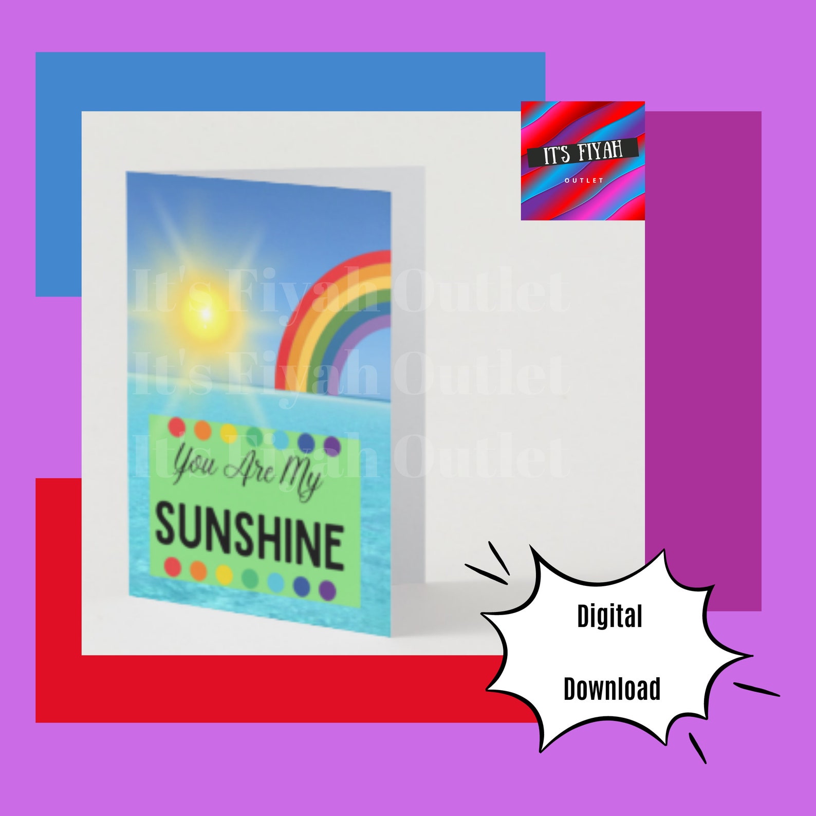 You Are My Sunshine Greeting Card, Printable Greeting Card, Just ...