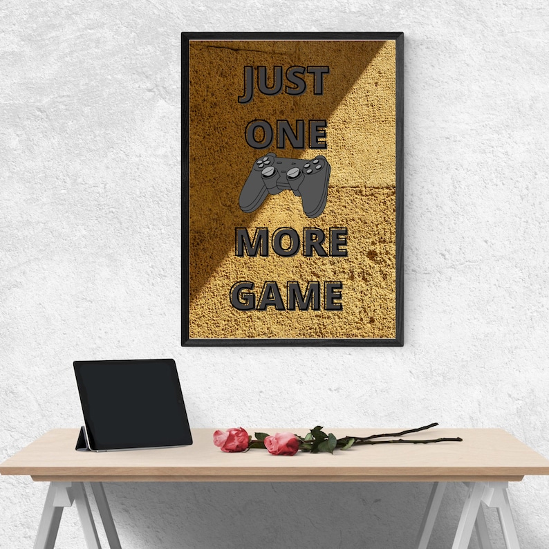 Just One More Game Poster - Etsy