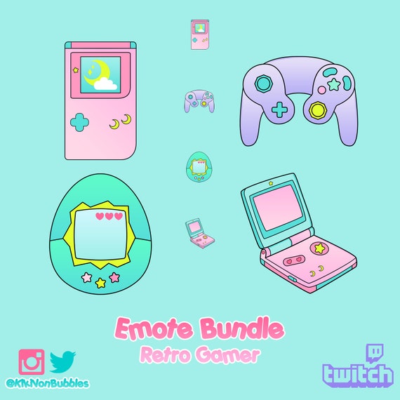 Retro Gamer Pre Made Twitch Emote Bundle | Etsy