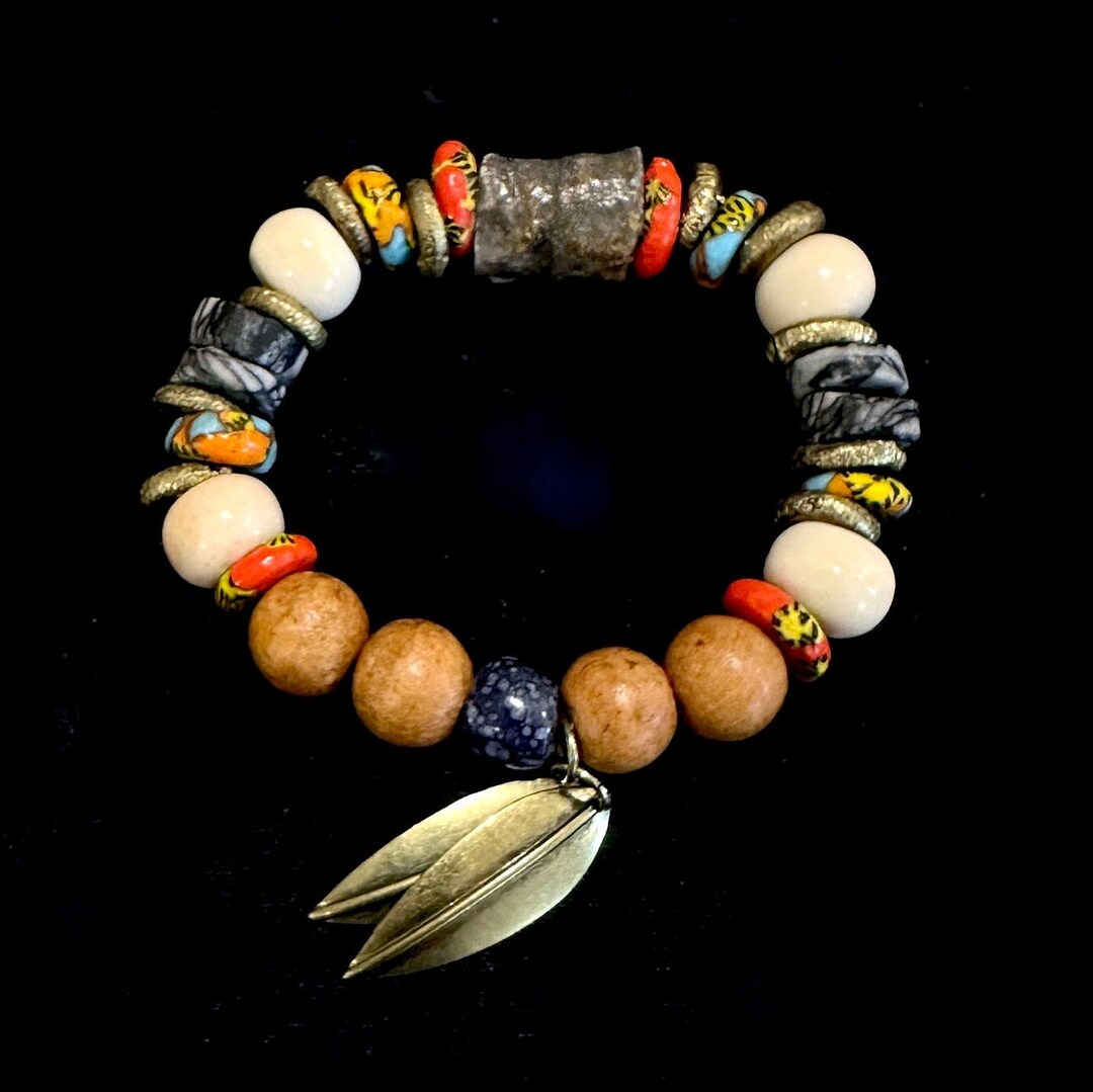 Arm Candy Beaded Charm Bracelet/arm Candy Bracelet/charm Bracelet/ghana ...