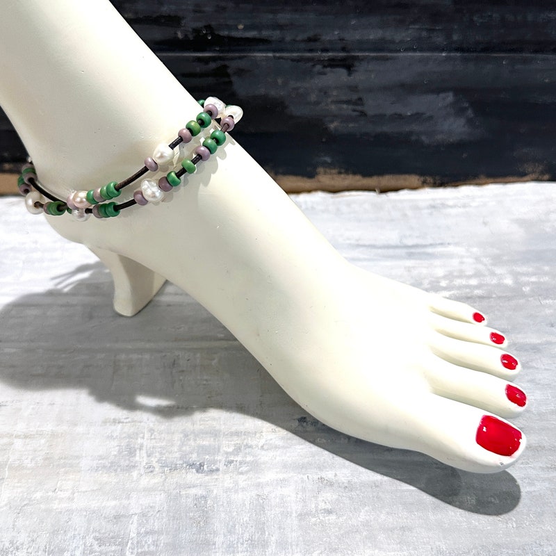 Leather Anklets - Etsy