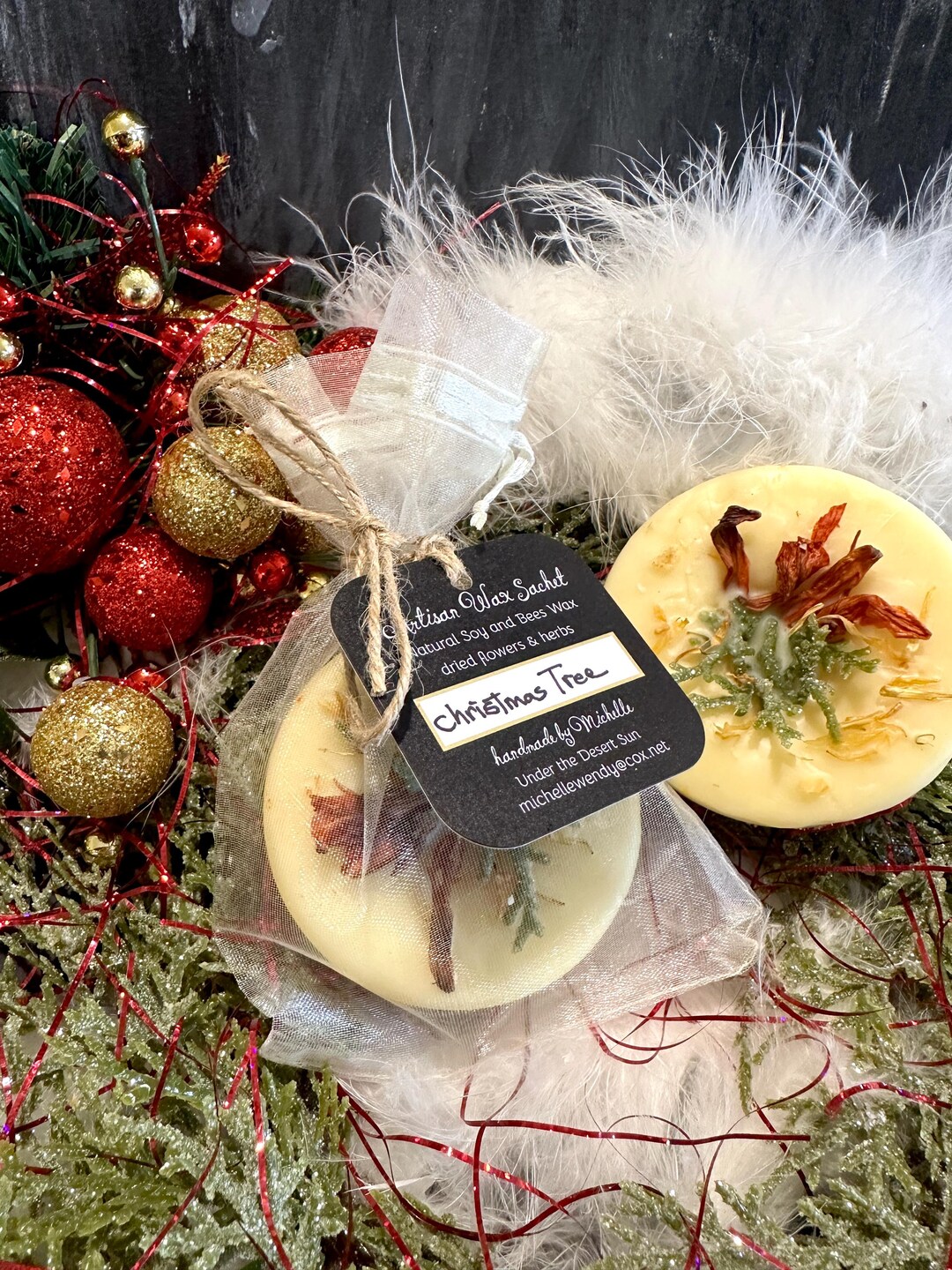 Soy Wax Sachet/handmade Sachet/christmas Tree/natural Wax Sachet/eco ...