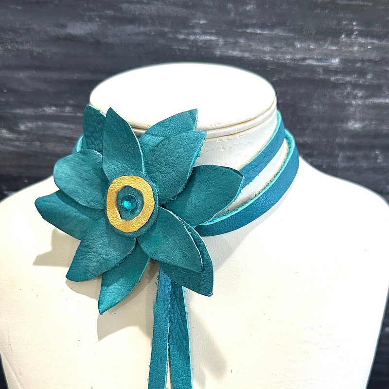 Leather Flower - Etsy