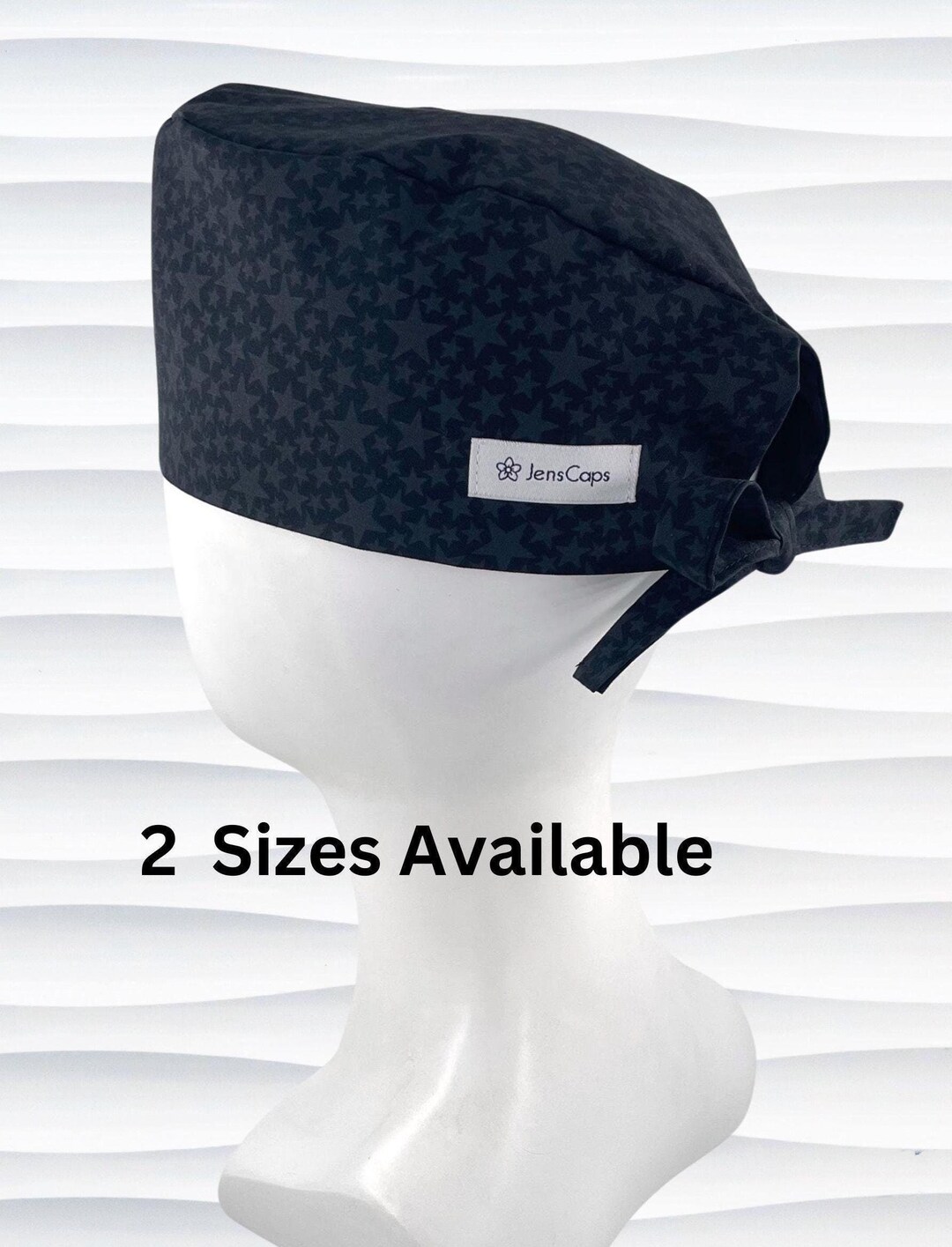 Black Stars Surgeon Style, 2 Sizes S/M or M/L, Men's Scrub Hat, Short ...