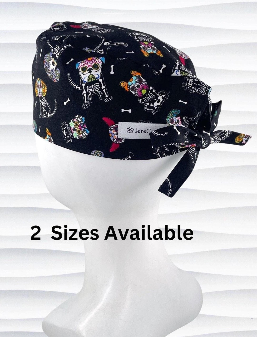 Sugar Skull Dogs on Black Surgeon Style, 2 Sizes S/M or M/L, Men's ...