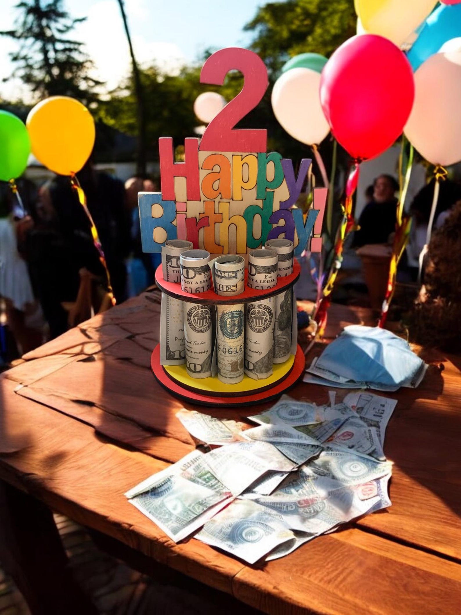 Kids Birthday Money Trees Ages 2,3,4,5,6,7,8,9,10 - Etsy