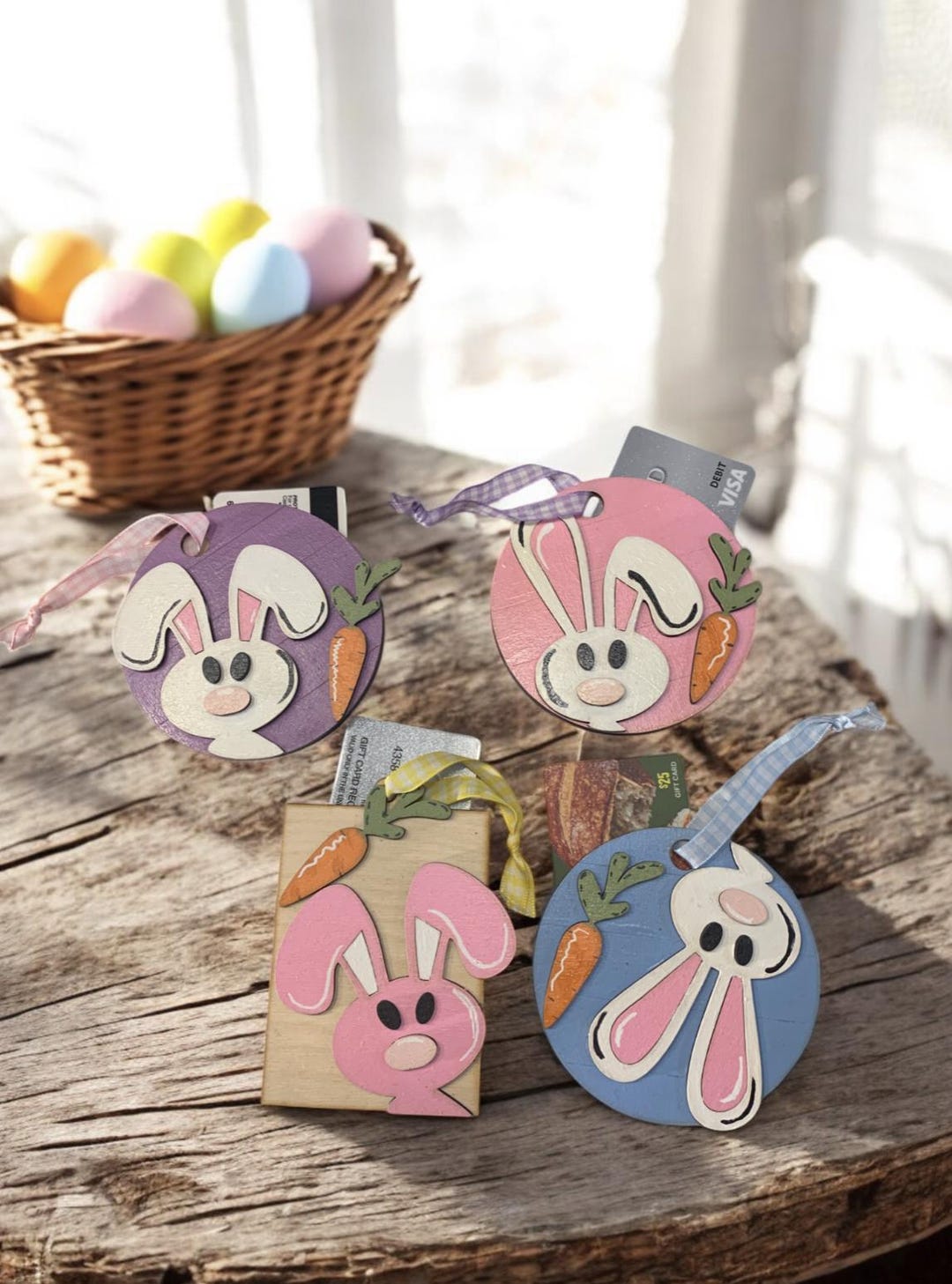 Easter Bunny Gift Card Holder – Cute Wooden Keepsake for Kids, Teens ...