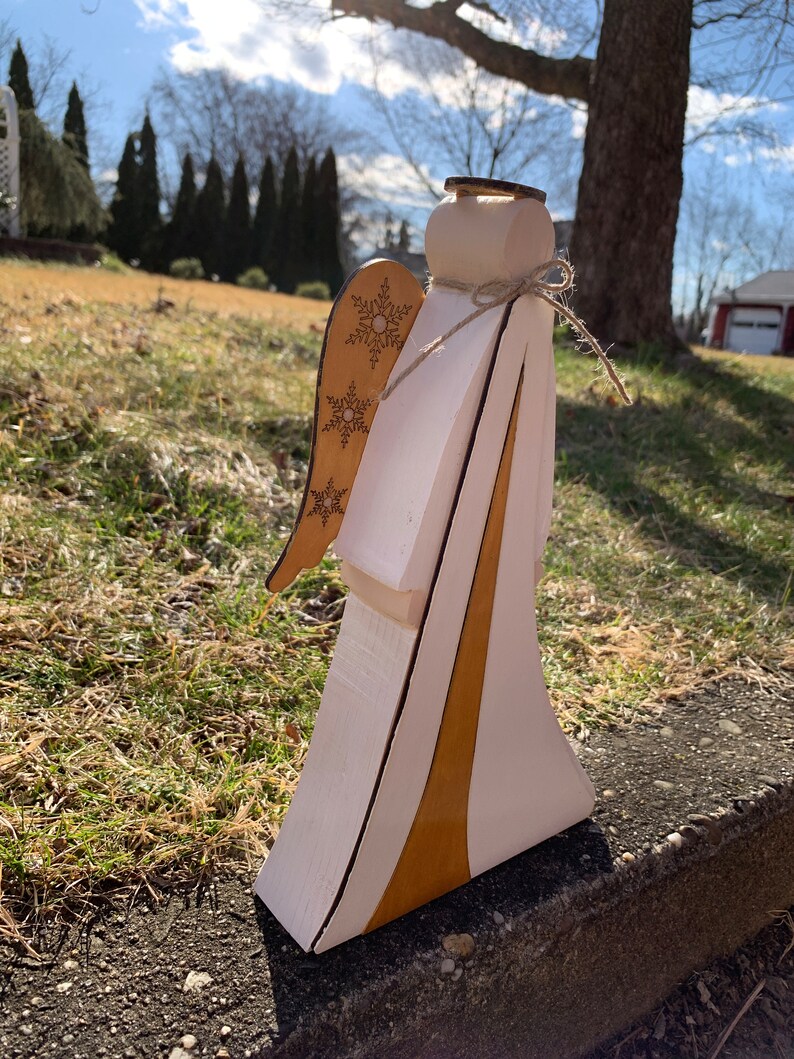 Farm Style Angel, Wooden Angel, Farm House Angel, Shelf Sitter Home ...