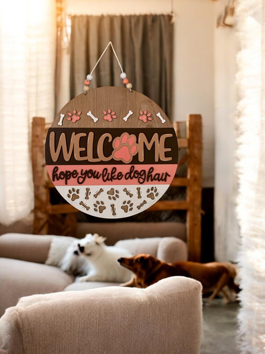 Funny Dog Welcome Sign – Perfect for Pet Owners Who Love Their Furry ...
