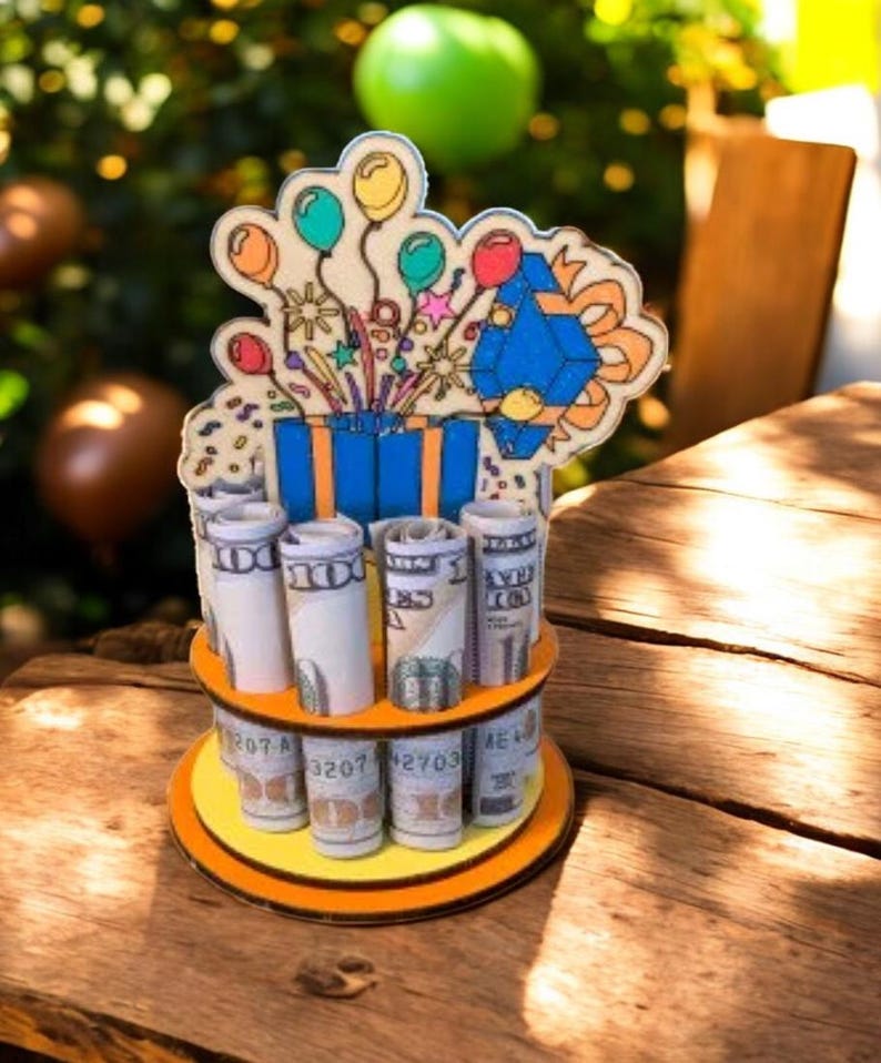 Birthday Money Tree Gift: Handmade Baltic Birch Keepsake, Cash Gift - Etsy