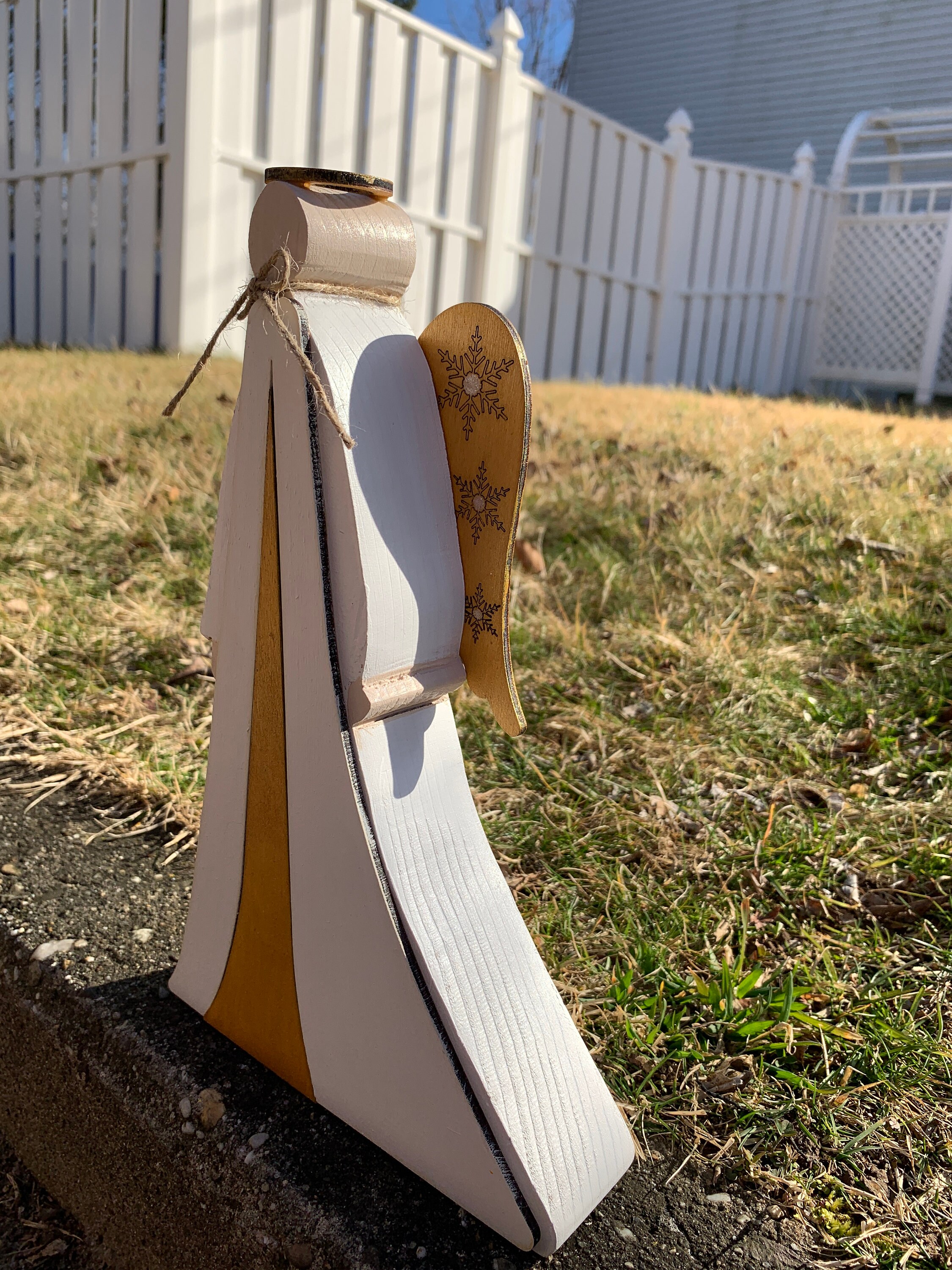 Farm Style Angel, Wooden Angel, Farm House Angel, Shelf Sitter Home ...