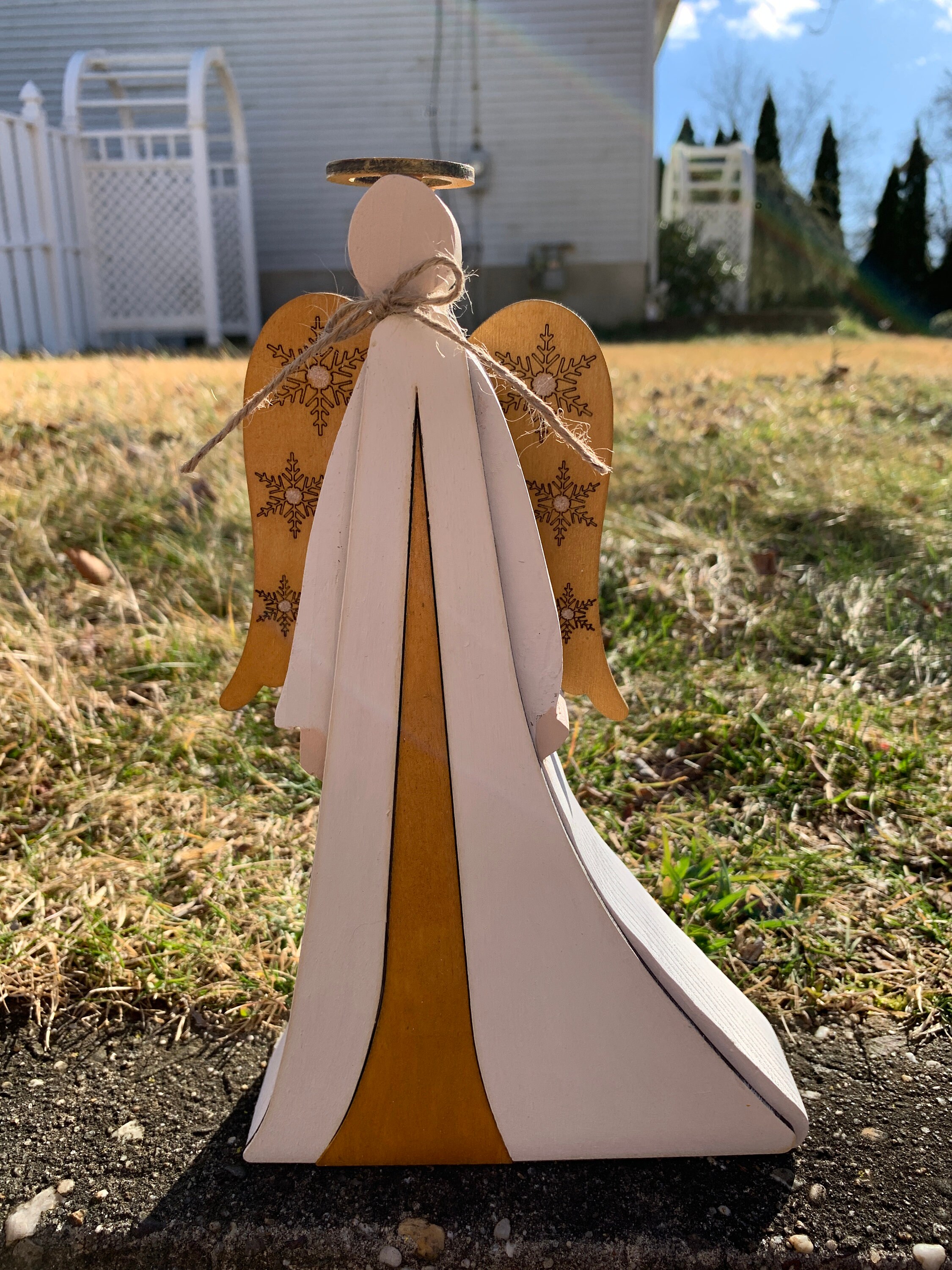 Farm Style Angel, Wooden Angel, Farm House Angel, Shelf Sitter Home ...