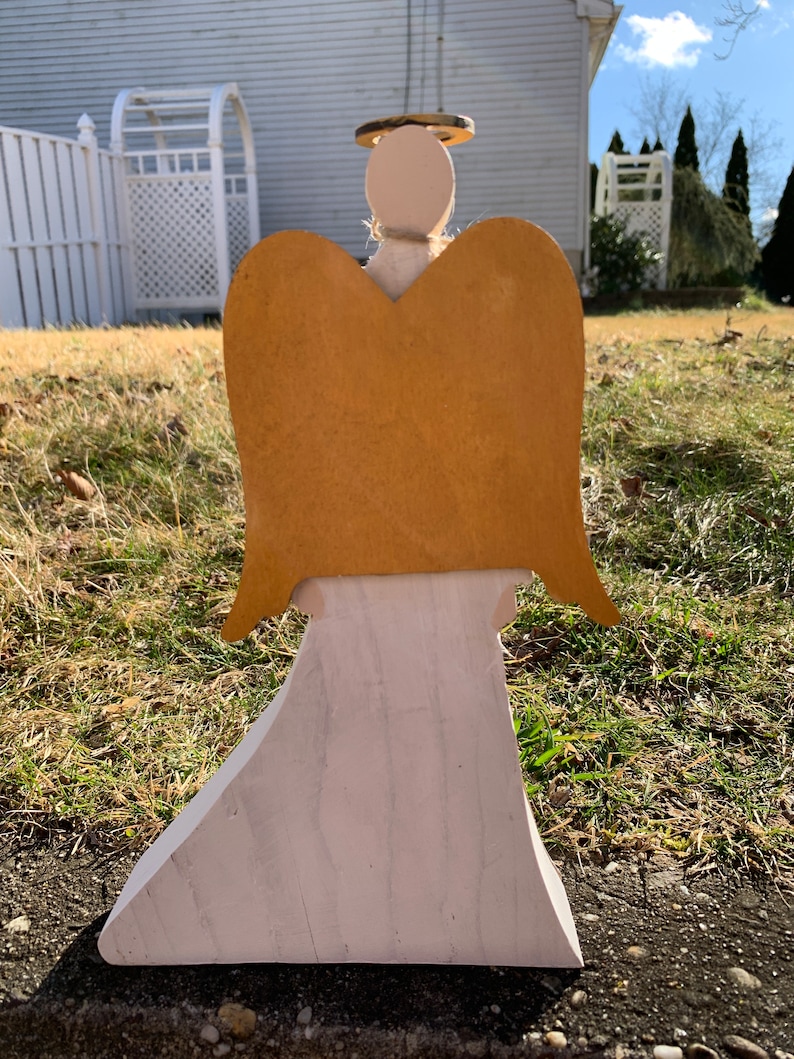 Farm Style Angel, Wooden Angel, Farm House Angel, Shelf Sitter Home ...