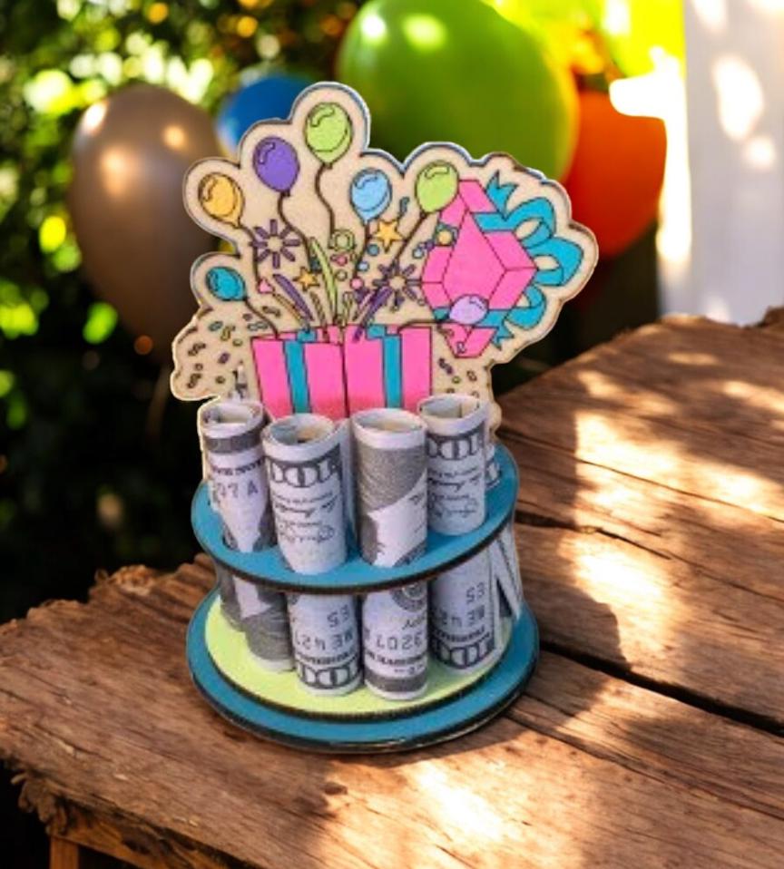 Birthday Money Tree Gift: Handmade Baltic Birch Keepsake, Cash Gift - Etsy