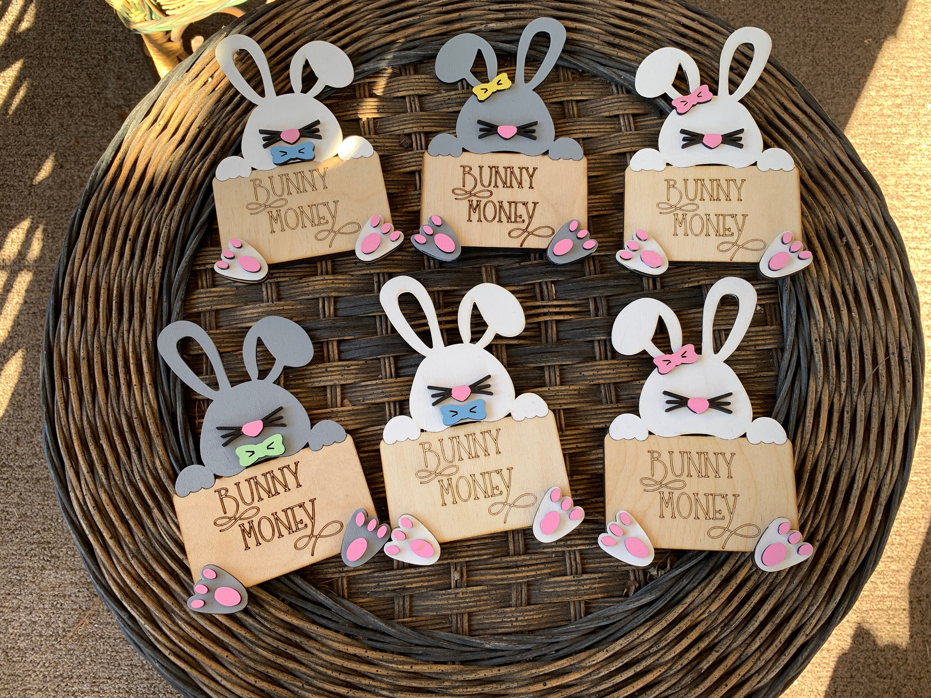 Bunny Gift Card Holder, Money Tree, Kids, Bows, Cash, Easter Present ...