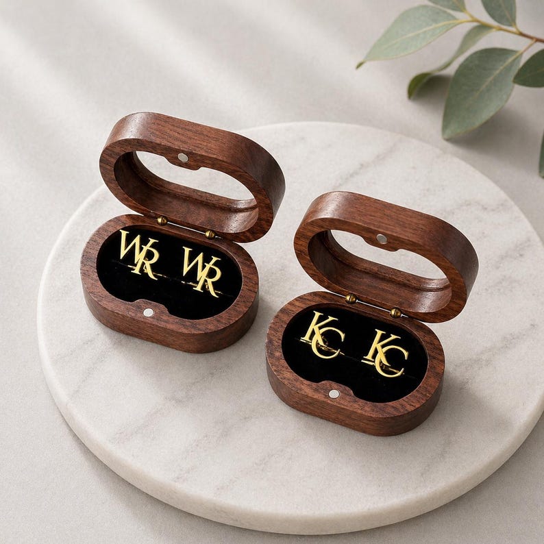 Personalized Initial Cufflinks/ Custom Mens Cuff Links/ Wedding ...