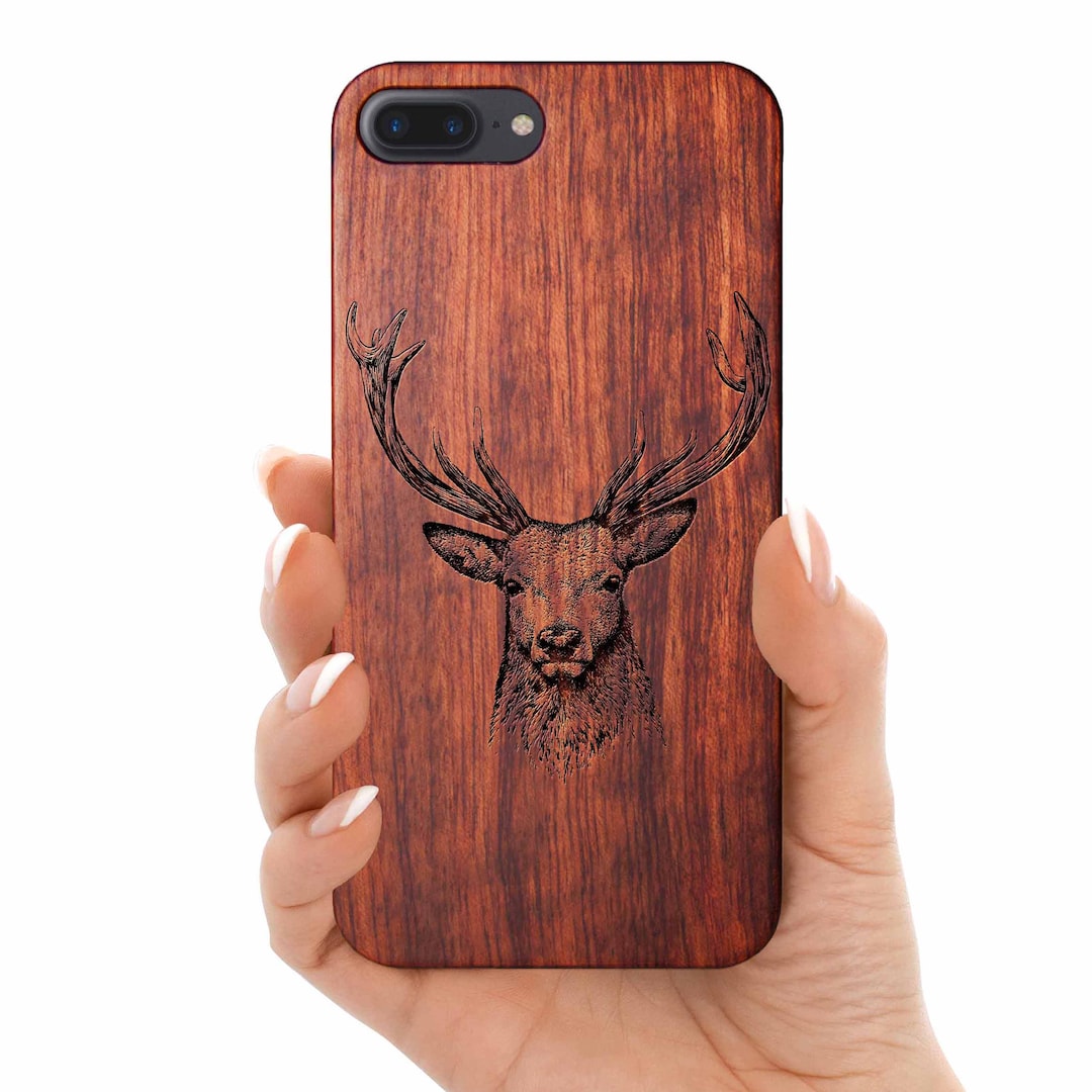 Dear Deer Buck Wood Phone Case for iPhone 15, 15 Plus, 15 Pro Max ...