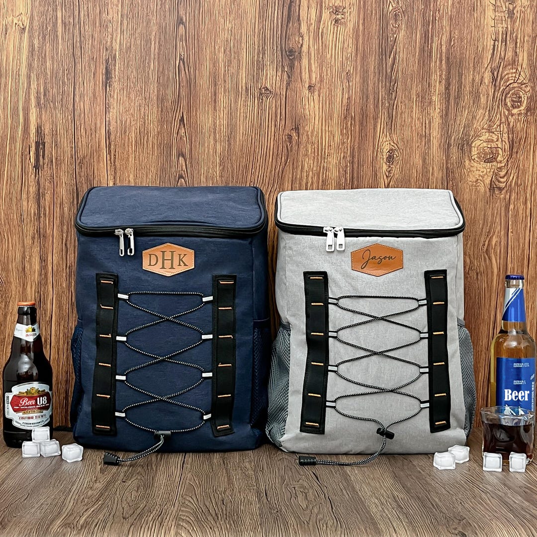 Personalized Beer Cooler Backpack/ Best Man Gifts/ Engraved Hiking ...