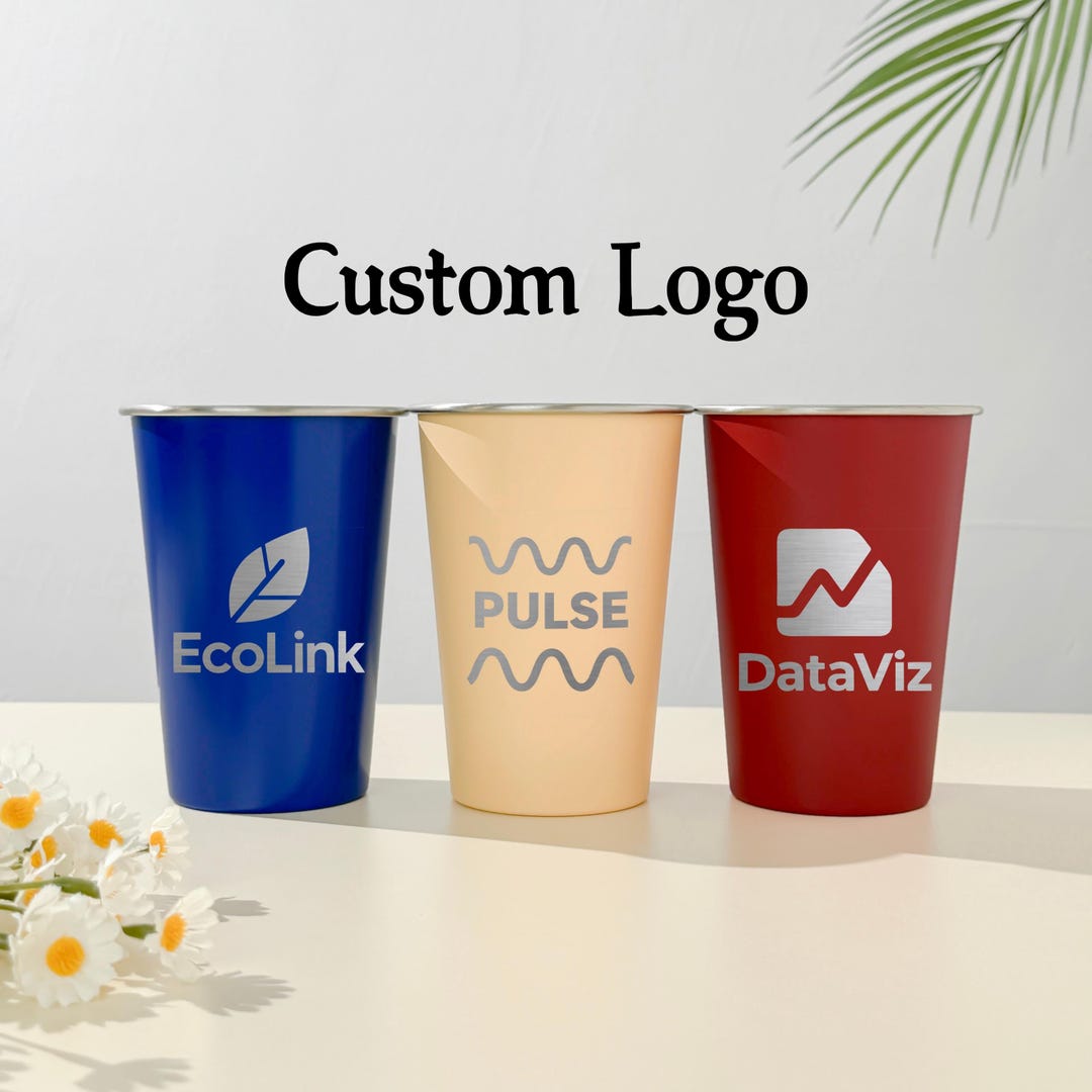 Personalized LOGO Stainless Steel Tumblers/ Engraved Pint Cup/ Custom ...