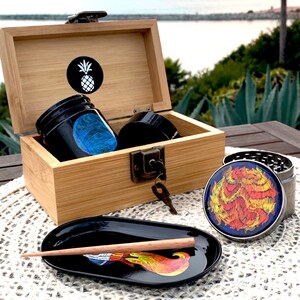 Astronaut Stash Box Combo: UV Jar, Grinder, Rolling Tray, Poking Stick ...