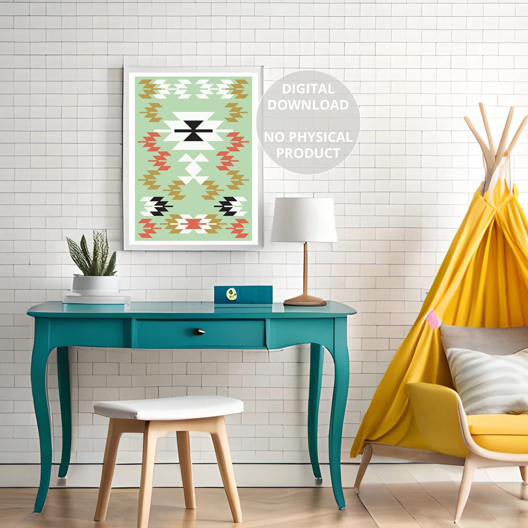 Digital Download Print, Printable Wall Art, Native Design, Navajo Decor ...