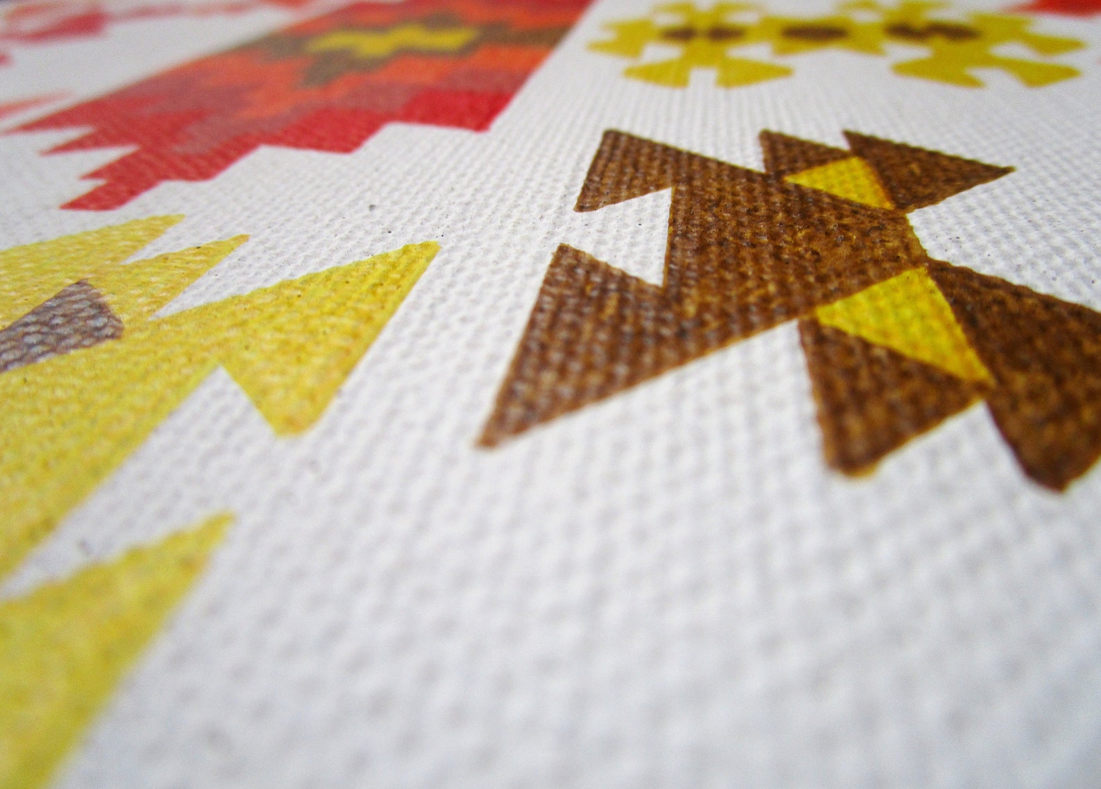 Hand Painted Inks Boho Painting Canvas Kit Paint Motifs - Etsy