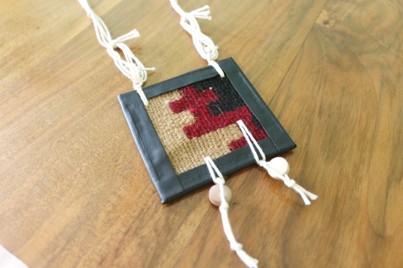 Navajo Necklace Flat Loom Macrame Weaving Bohemian Authentic - Etsy