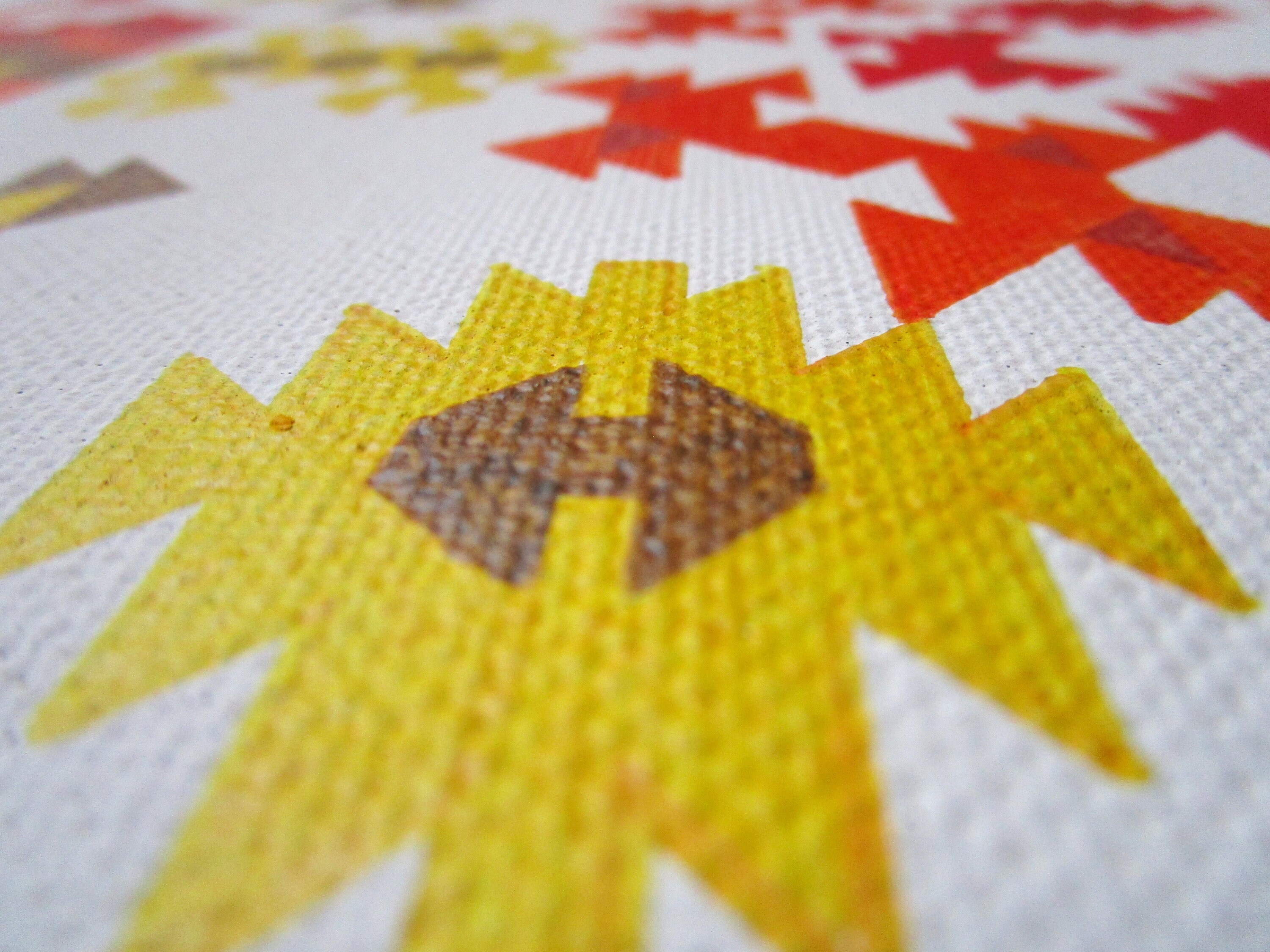 Hand Painted Inks Boho Painting Canvas Kit Paint Motifs - Etsy