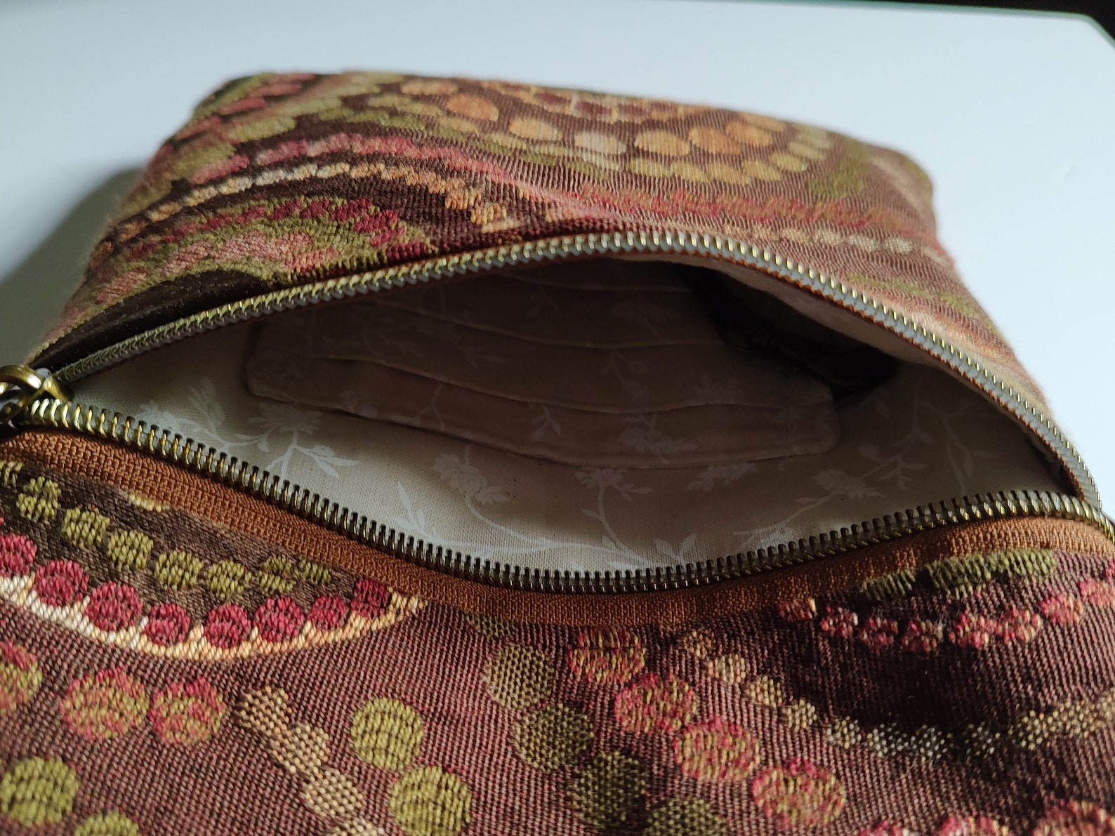 Tapestry Crossbody Bag, Tapestry Bag, Boho Bag, Brown Bag, Paisley Bag ...